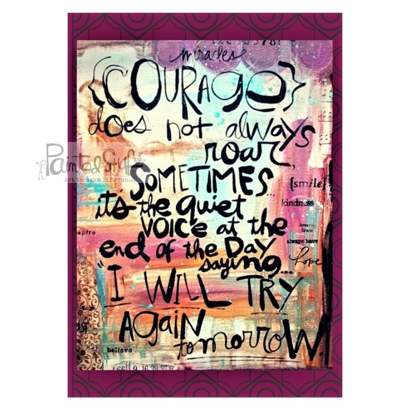 Greeting Card- Courage – Painted Stuf